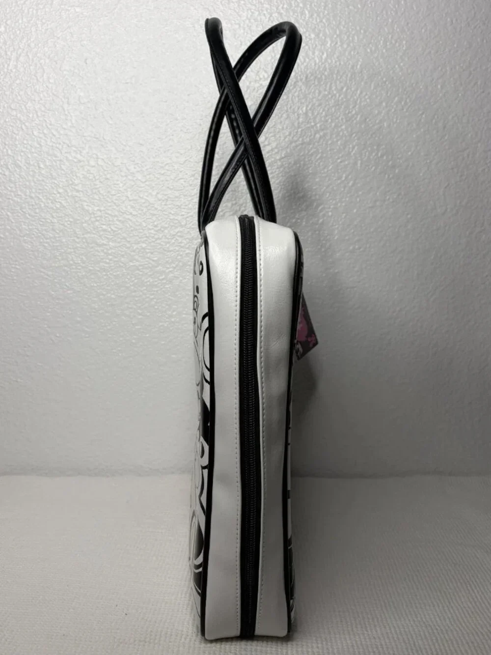 Miss Fluff | Bags | Miss Fluff Zip Laptop Tote Bag Black White Graphic ...